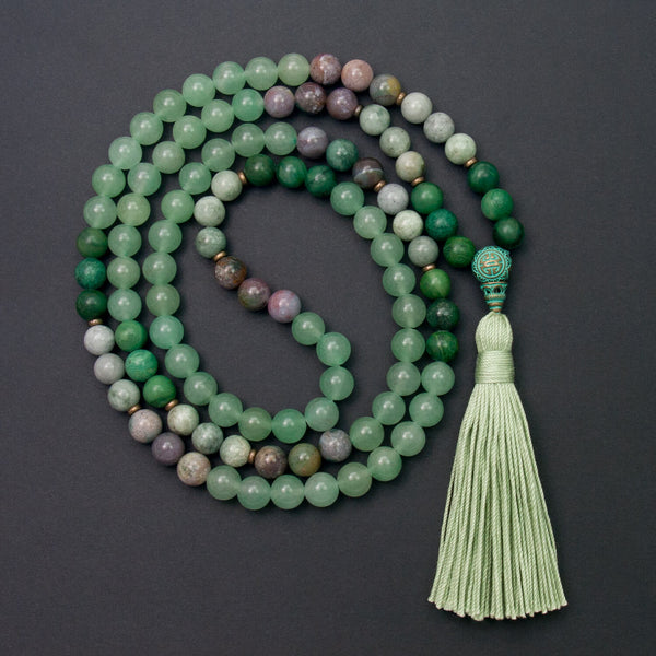 Harmony & Peace Mala Necklaces and Gemstone Healing Bracelets - Golden ...