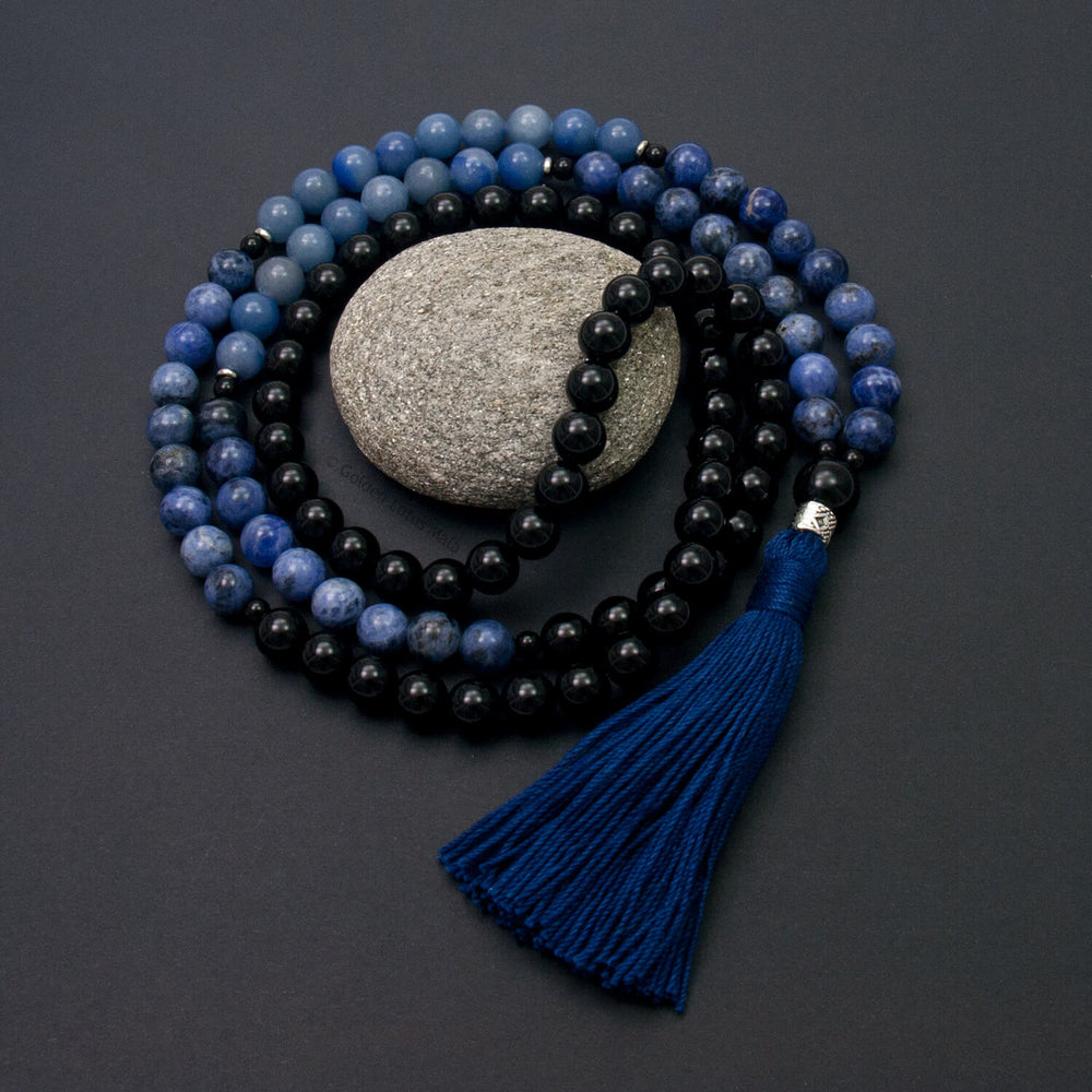 Mala Beads for Men - Meditation Gifts for Him - Golden Lotus Mala