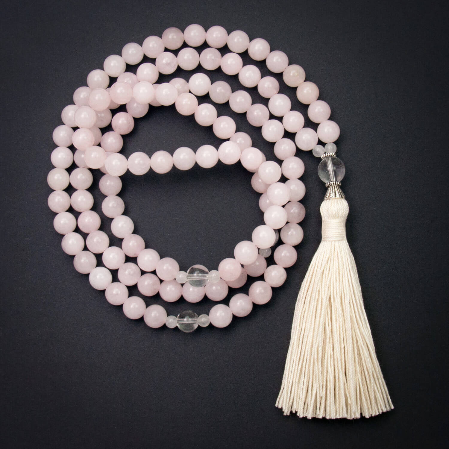 Rose Quartz Mala Beads - Compassion, Unconditional Love & Peace ...