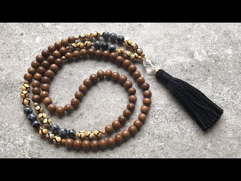 Scorpio Mala – Intensity - Zodiac Mala Necklace for Meditation - Golden ...